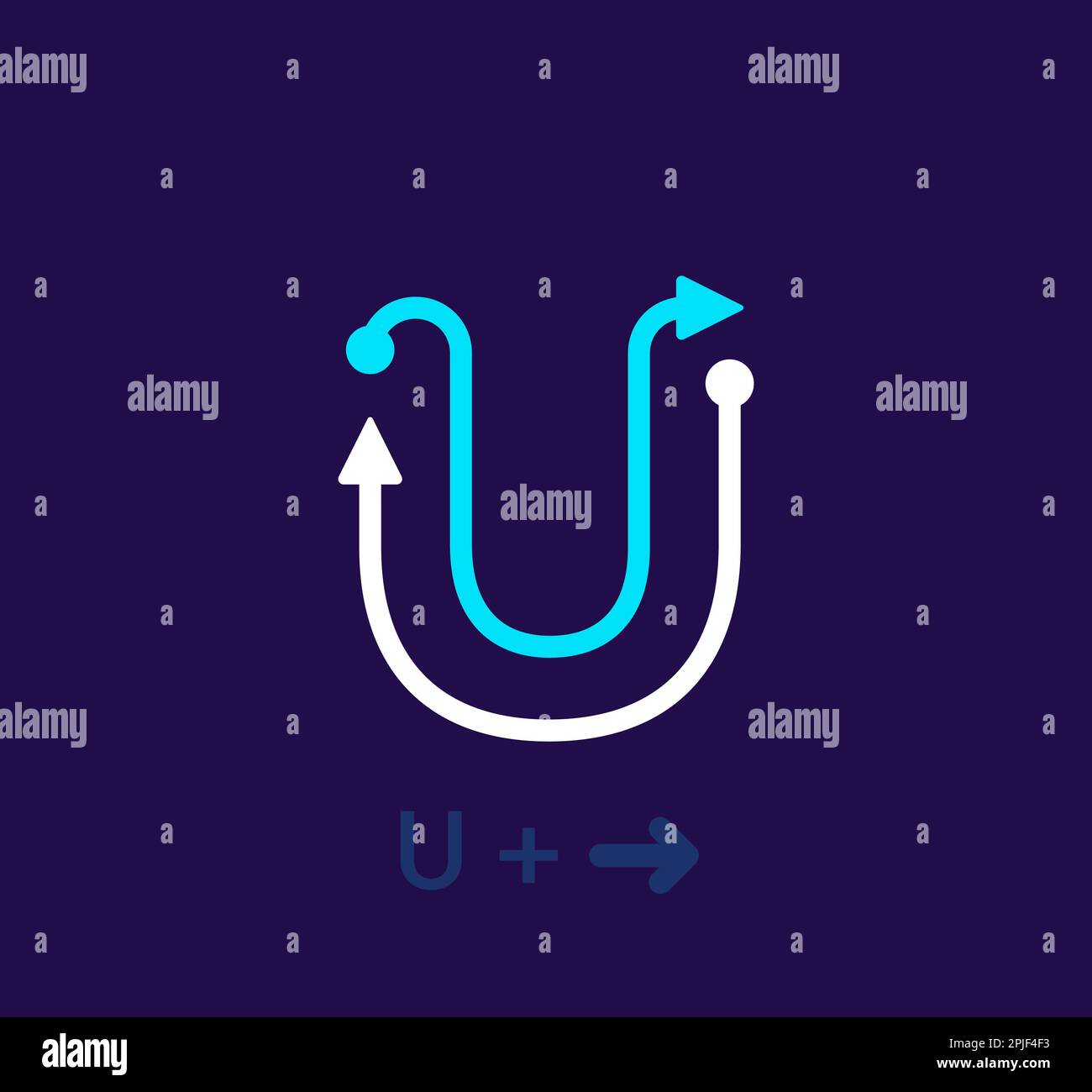 Linear letter U logo. Unique logo. Abstract letter simple rotating ...