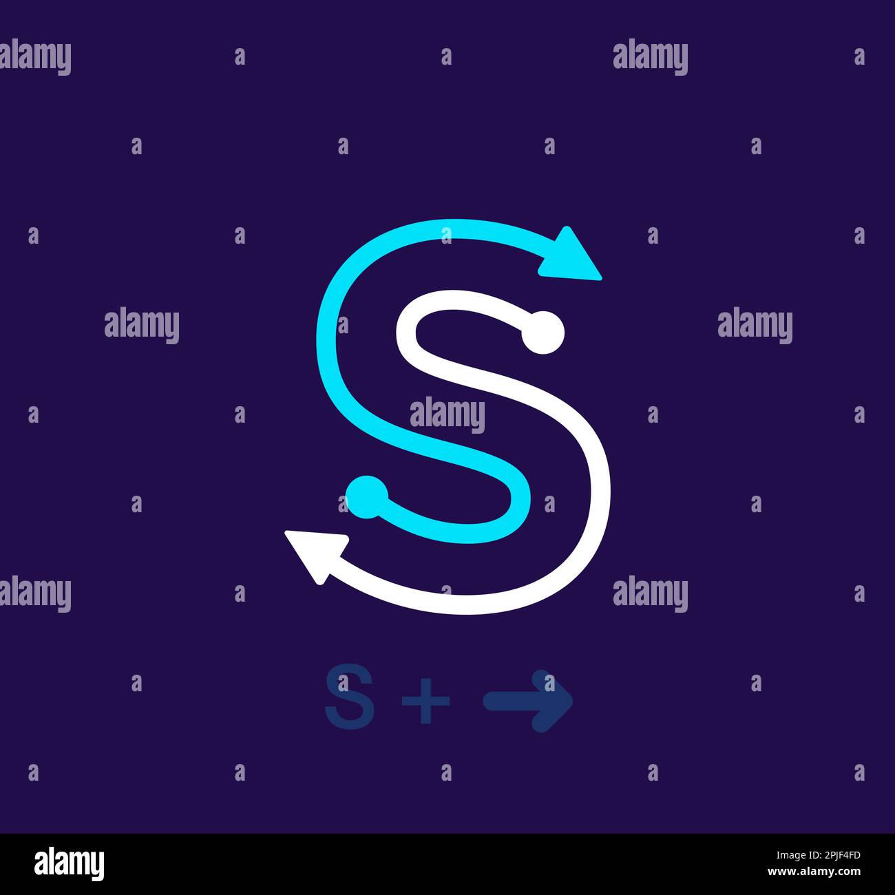Linear letter S logo. Unique logo. Abstract letter simple rotating ...