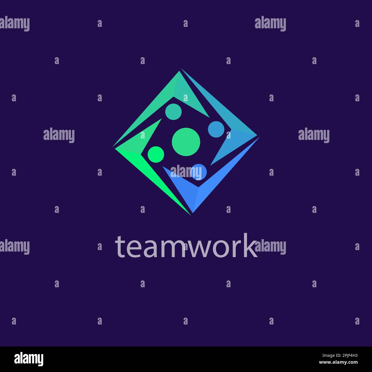 Cube Check mark teamwork and solidarity idea logo. Unique color ...