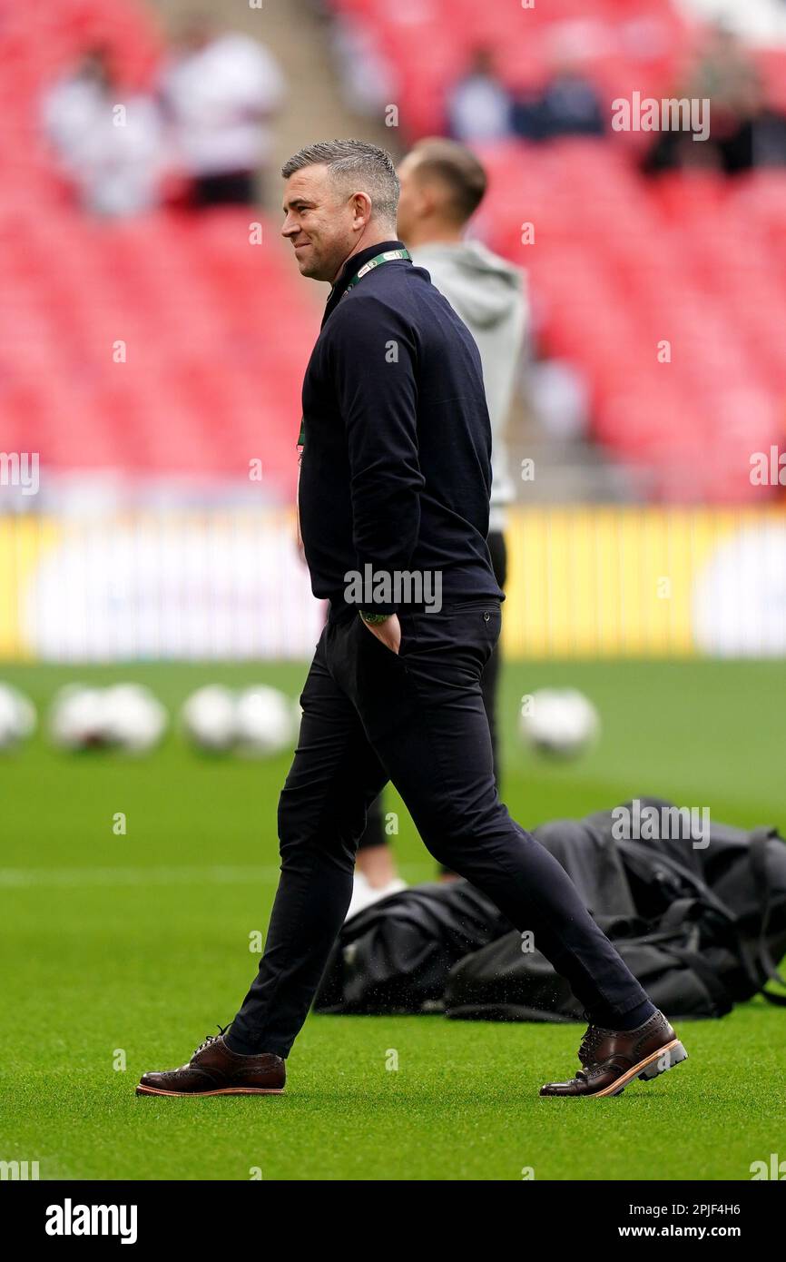 Plymouth Argyle Manager, Steven Schumacher, seen ahead of the Papa ...