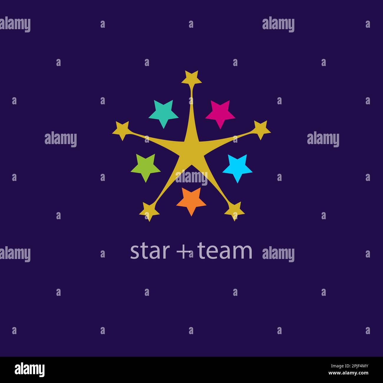 Unique star space modern logo. Unique color transitions. Star cycle ...