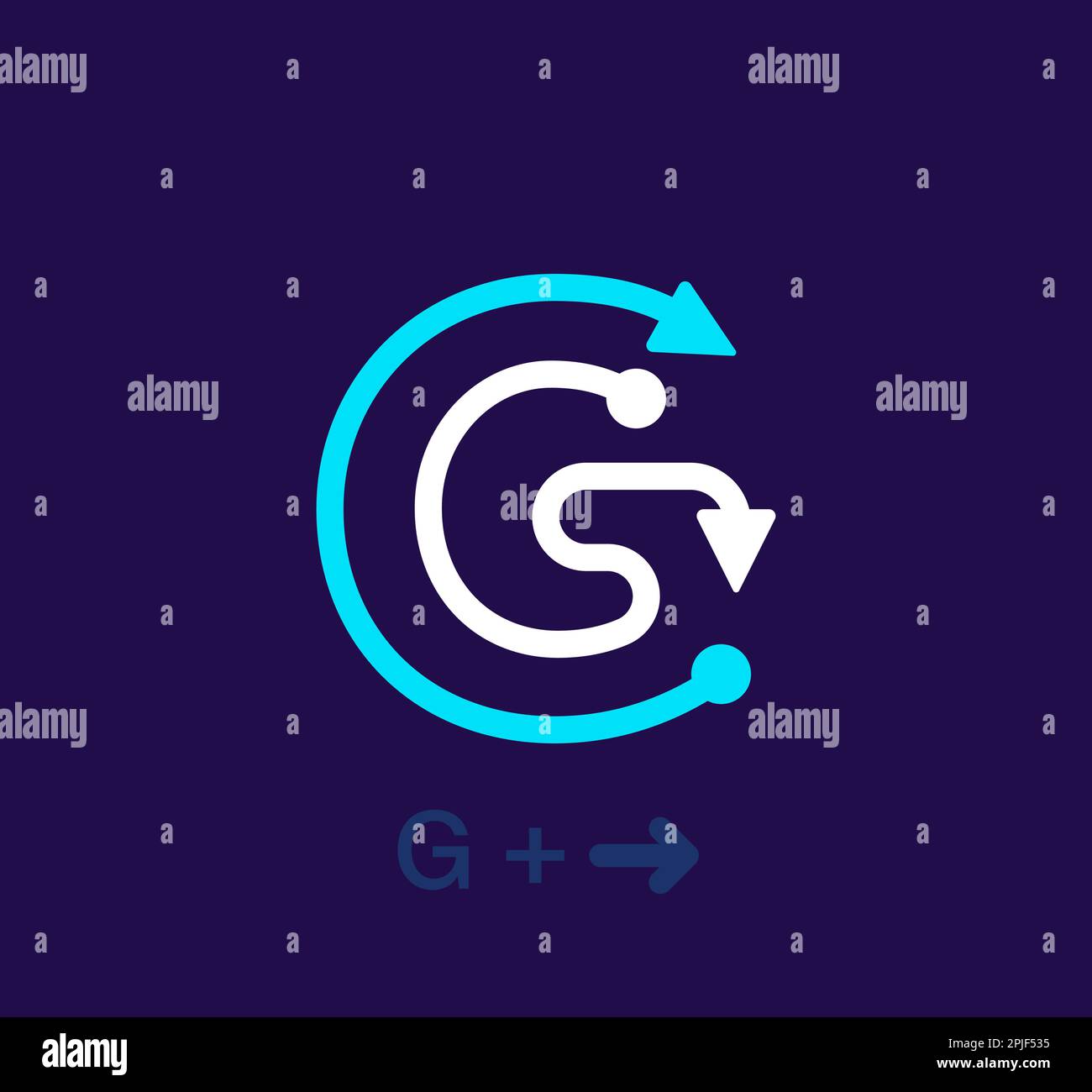 Linear letter G logo. Unique logo. Abstract letter simple rotating ...