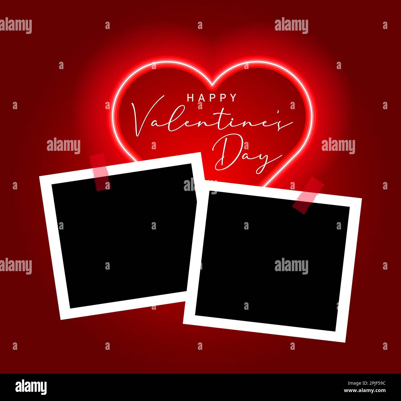 Happy Valentine's day ready modern design template. Lettering inside ...