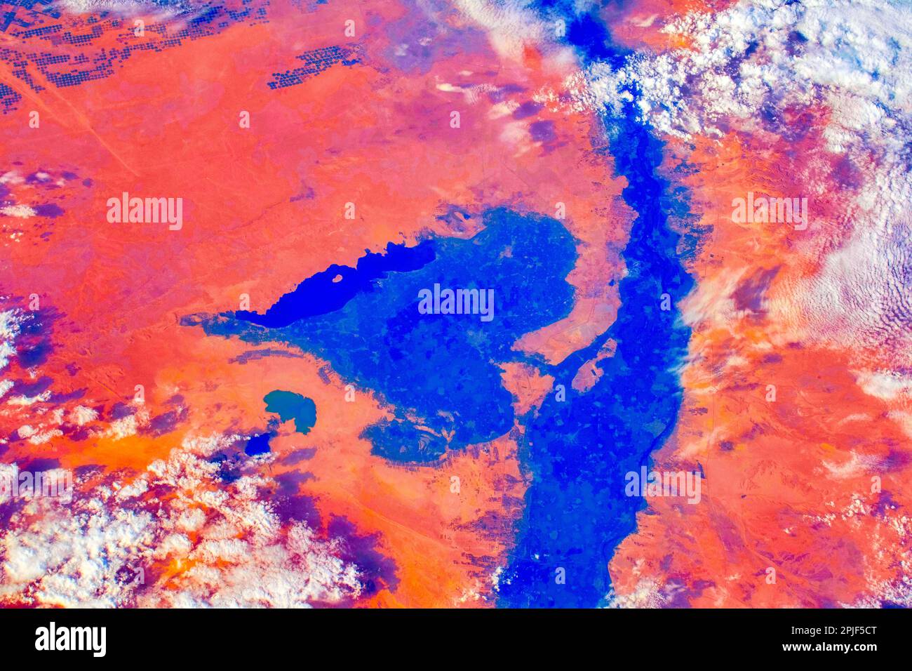 Nile River. Scenics of planet Earth seen from space. Digital ...