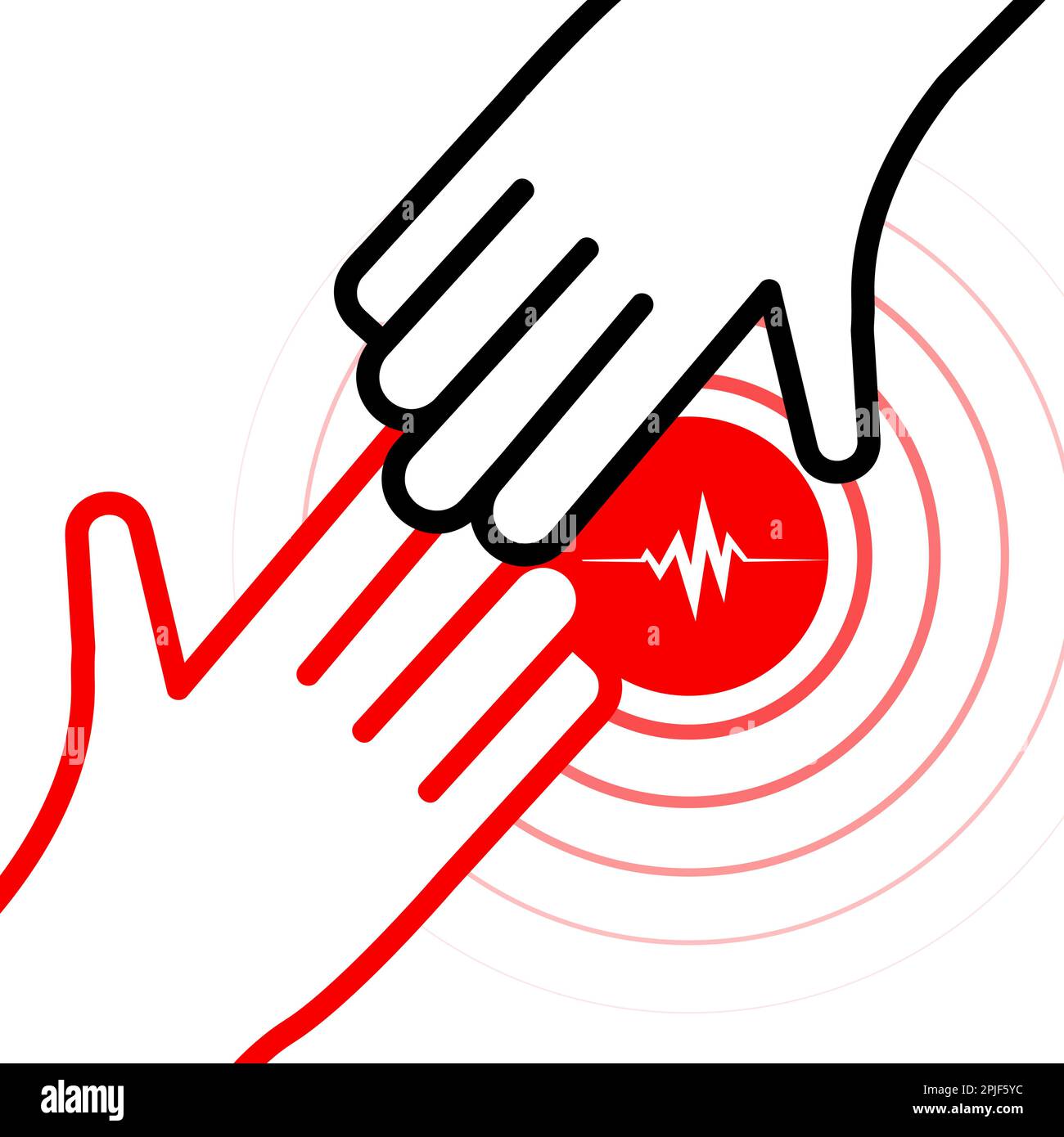Helping hand to earthquake victims. Major earthquakes. Vector ready ...