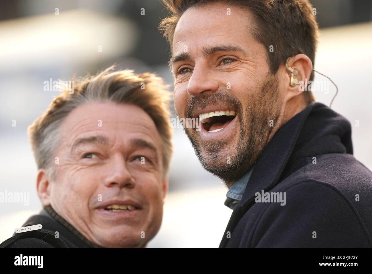 Former players Graeme Le Saux (left) and Jamie Redknapp before the ...