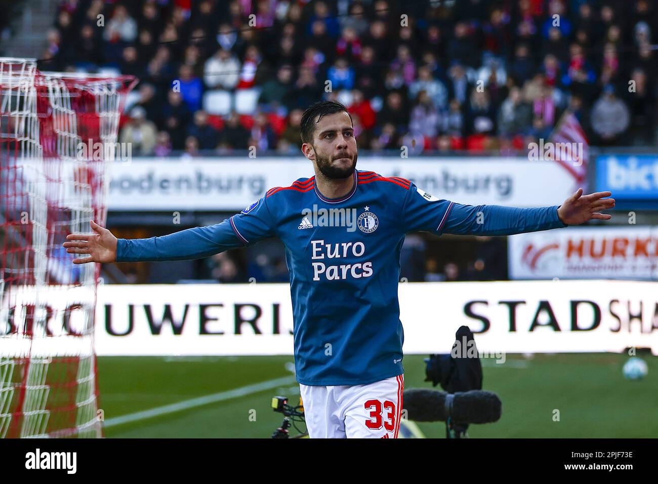 ROTTERDAM - David Hancko of Feyenoord celebrates the 1-3 during the ...