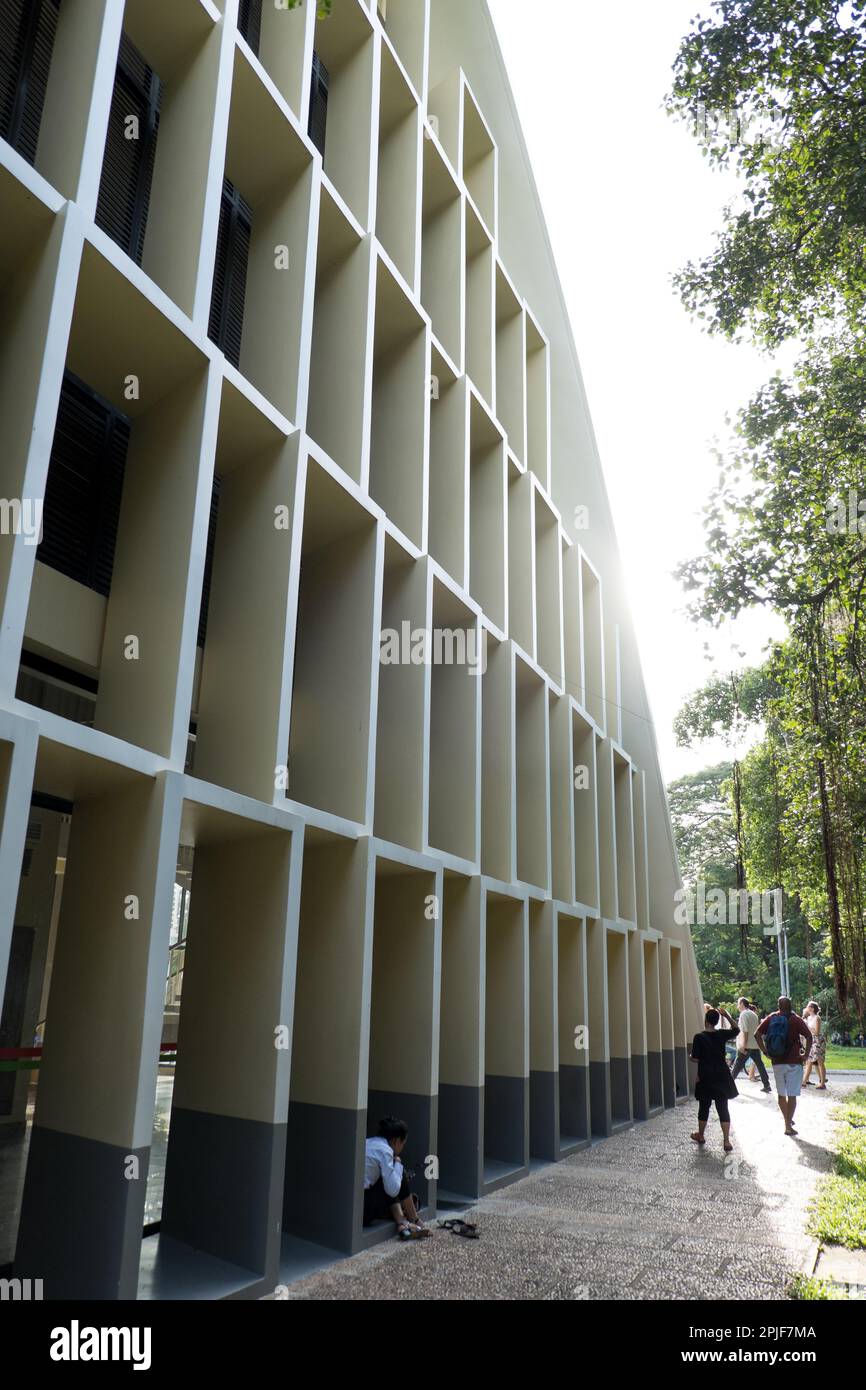 The parabolic Main Hall of the Royal University of Phnom Penh in ...