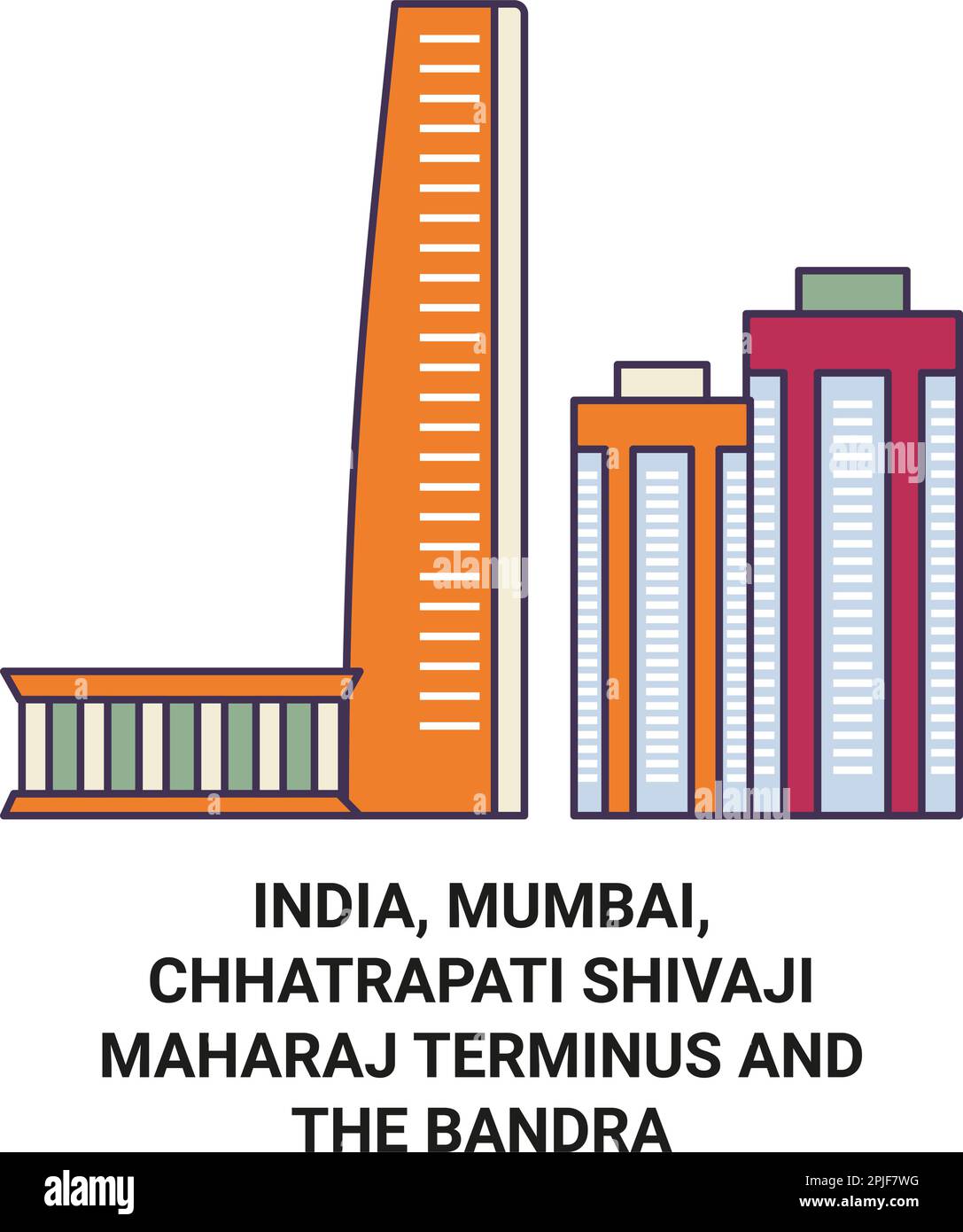 India, Mumbai, Chhatrapati Shivaji Maharaj Terminus And The Bandraworli ...