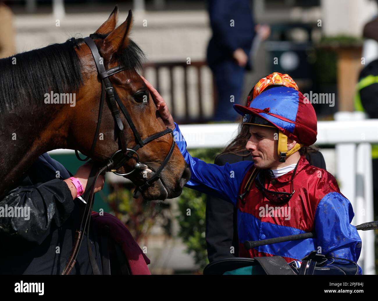 Ryan Moore with horse Hans Andersen after winning the The Ballylinch ...