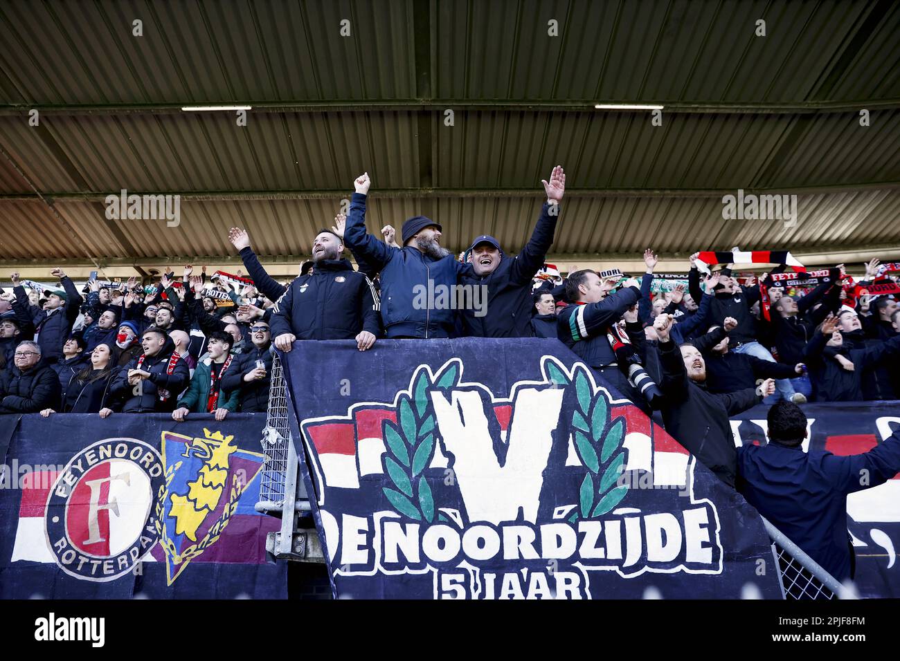 ROTTERDAM - Feyenoord supporters during the Dutch premier league match ...