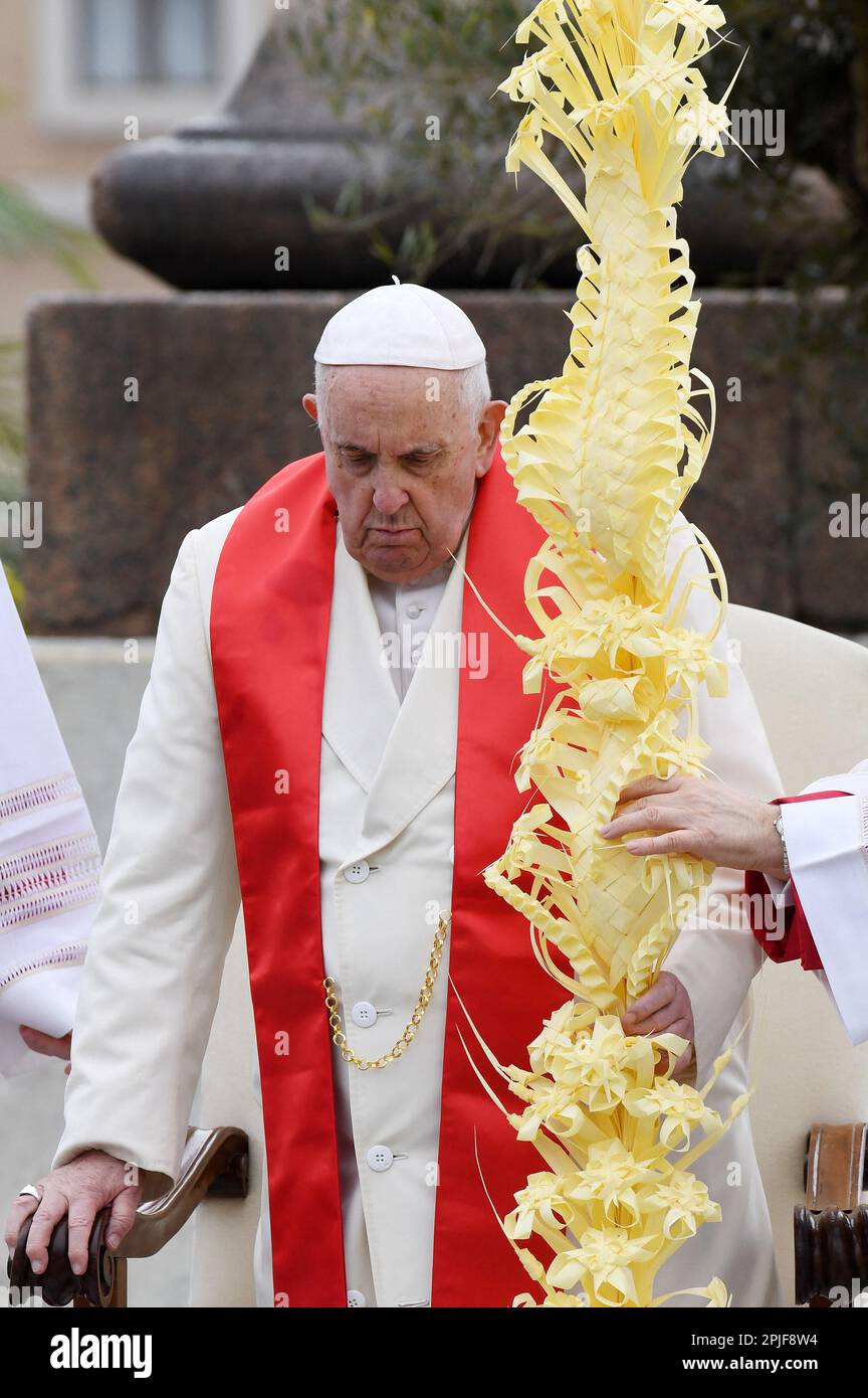 Pope Francis celebrates Palm Sunday mass in St Peter s Square, Vatican ...