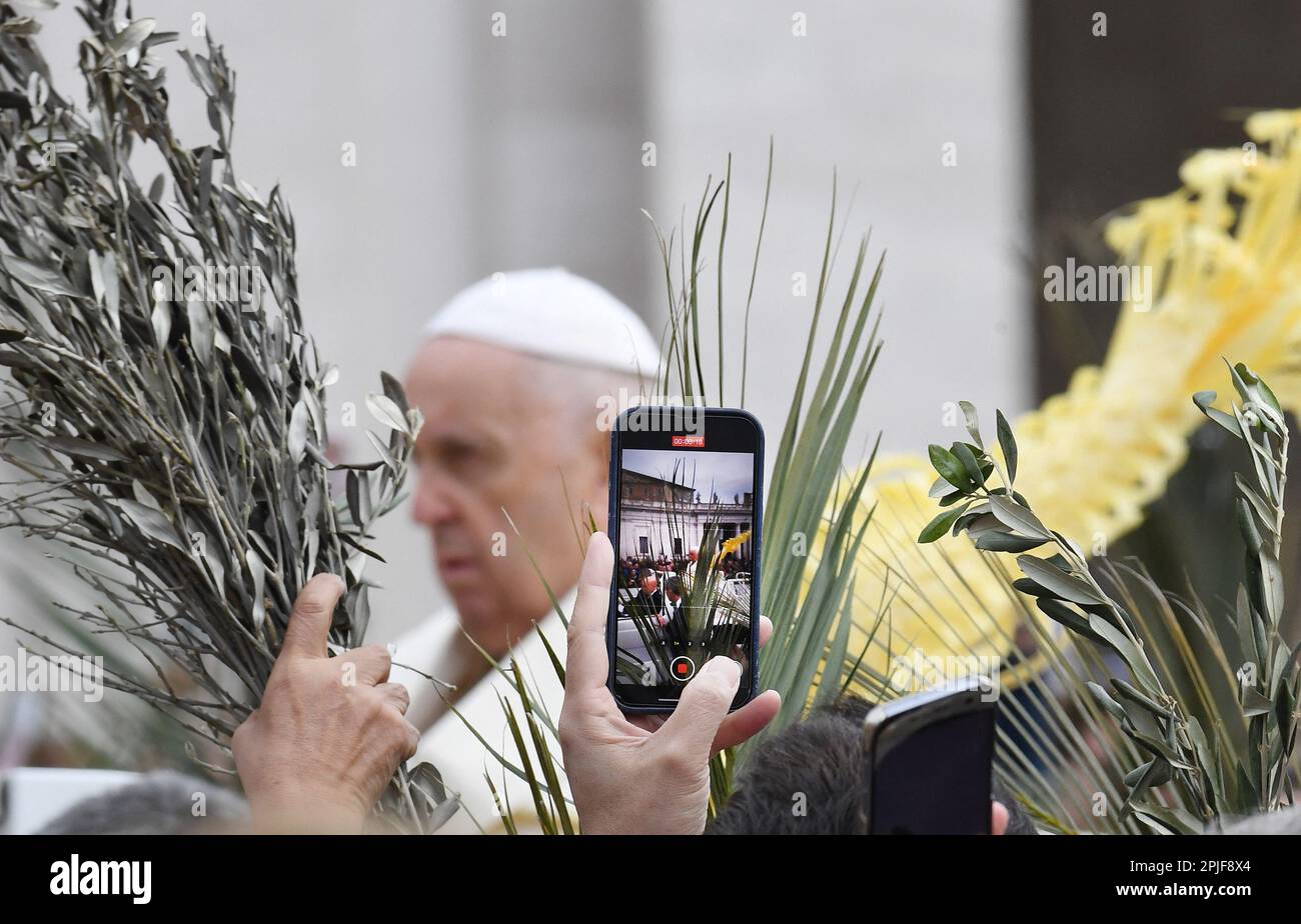 Pope Francis celebrates Palm Sunday mass in St Peter s Square, Vatican ...