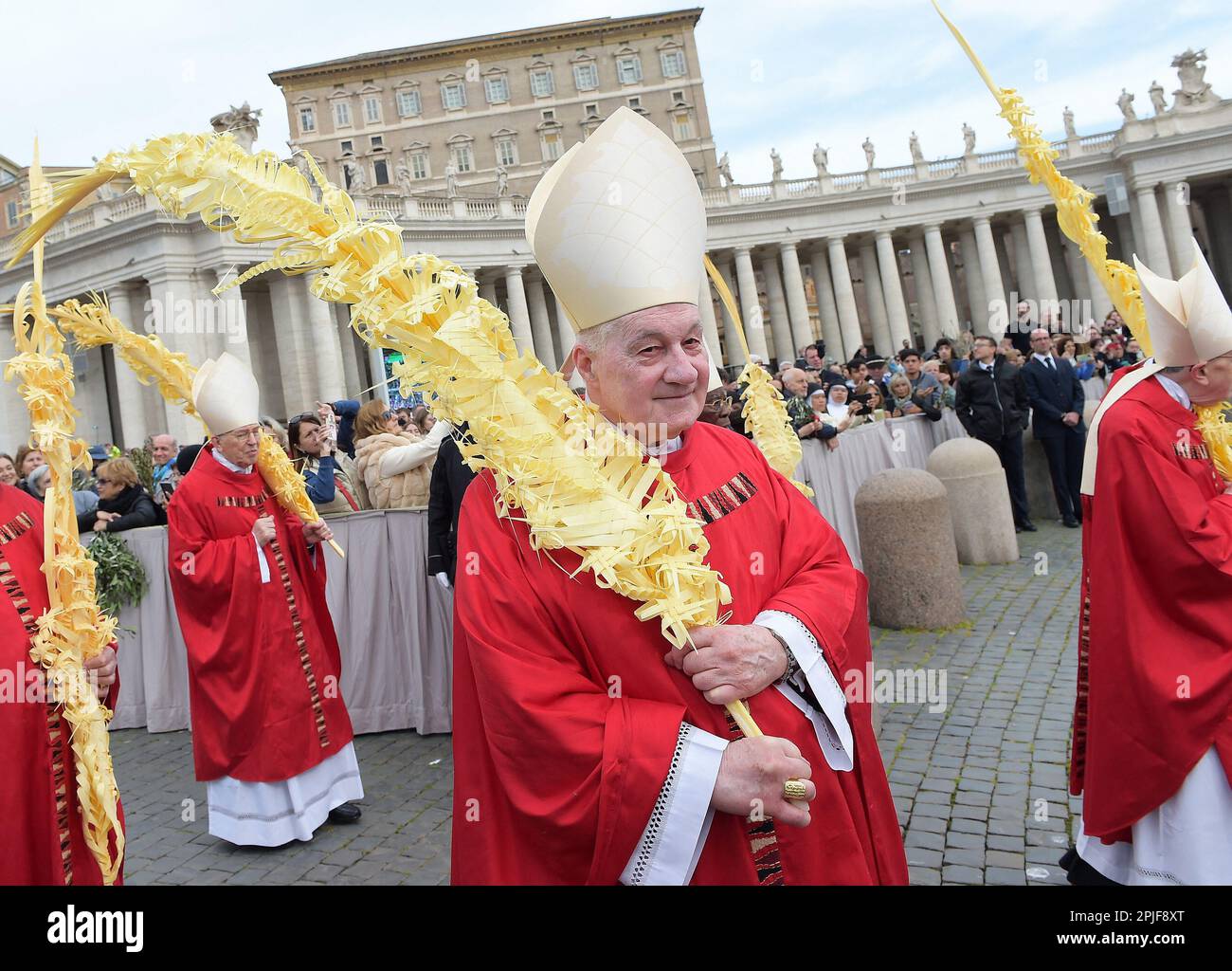 Cardinal Marc Ouellet attends the Palm Sunday mass celebrated by pope ...