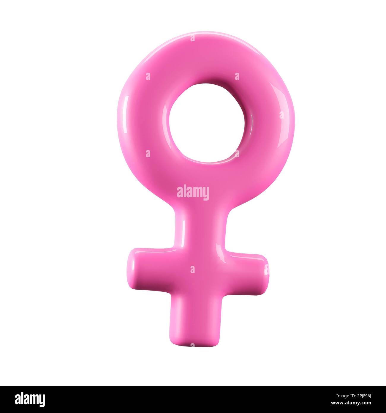 Pink female symbol on white background. 3d rendering Stock Photo - Alamy