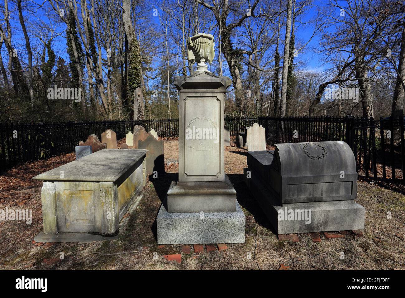 Cemetery at historic Sagtikos Manor West Bay Shore Long Island New York ...