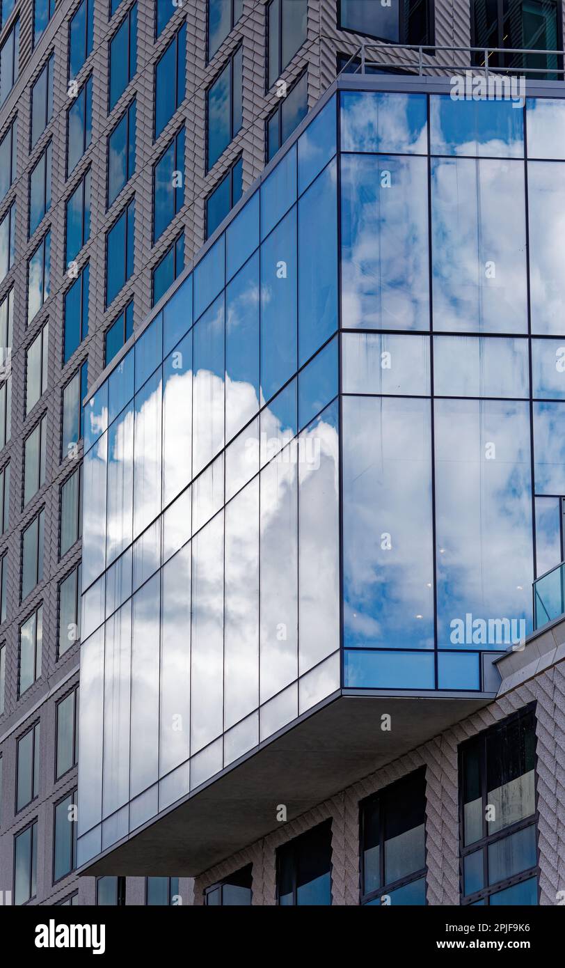 Eagle + West podium block is a two-story mirror Stock Photo - Alamy
