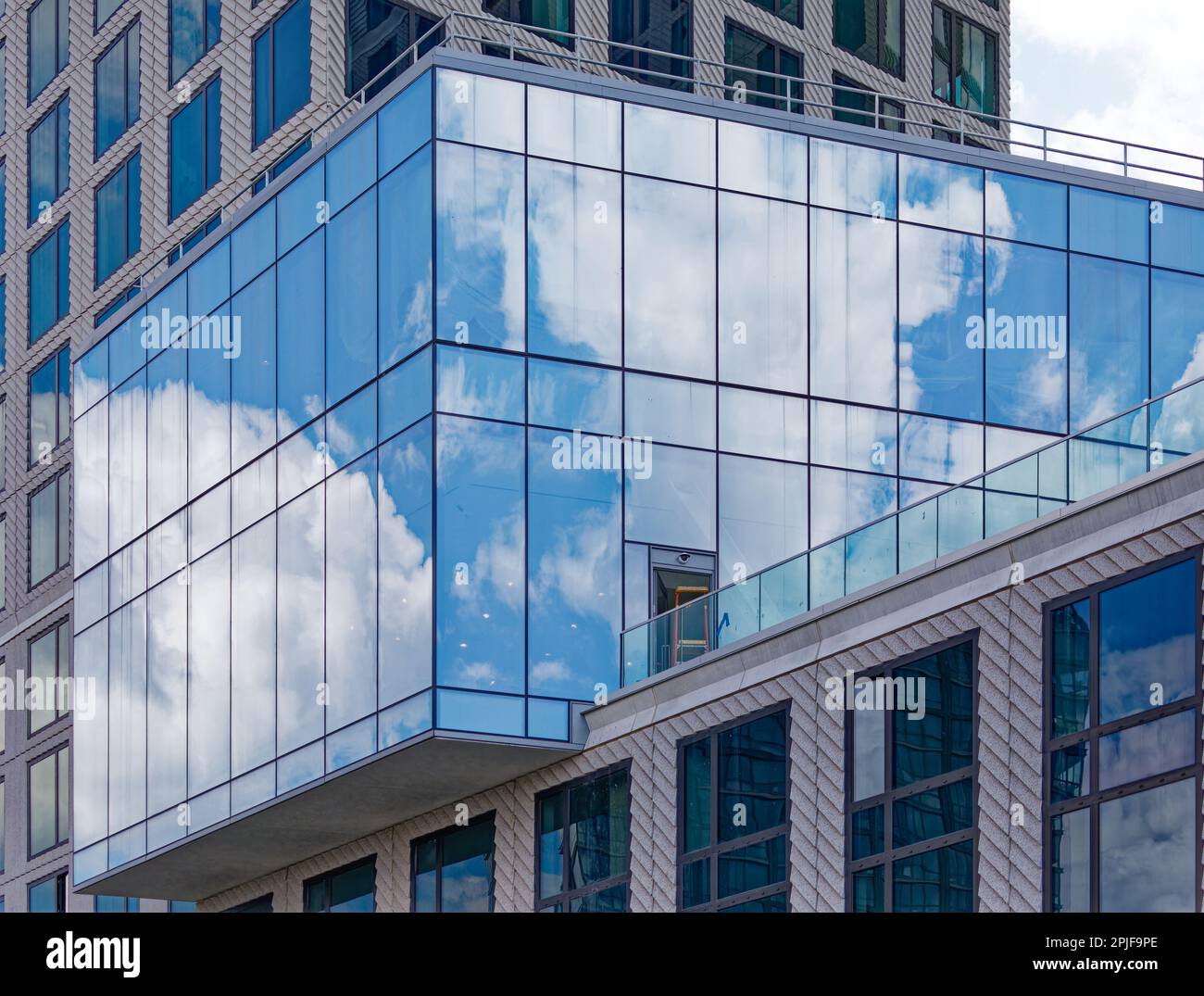 Eagle + West podium block is a two-story mirror Stock Photo - Alamy