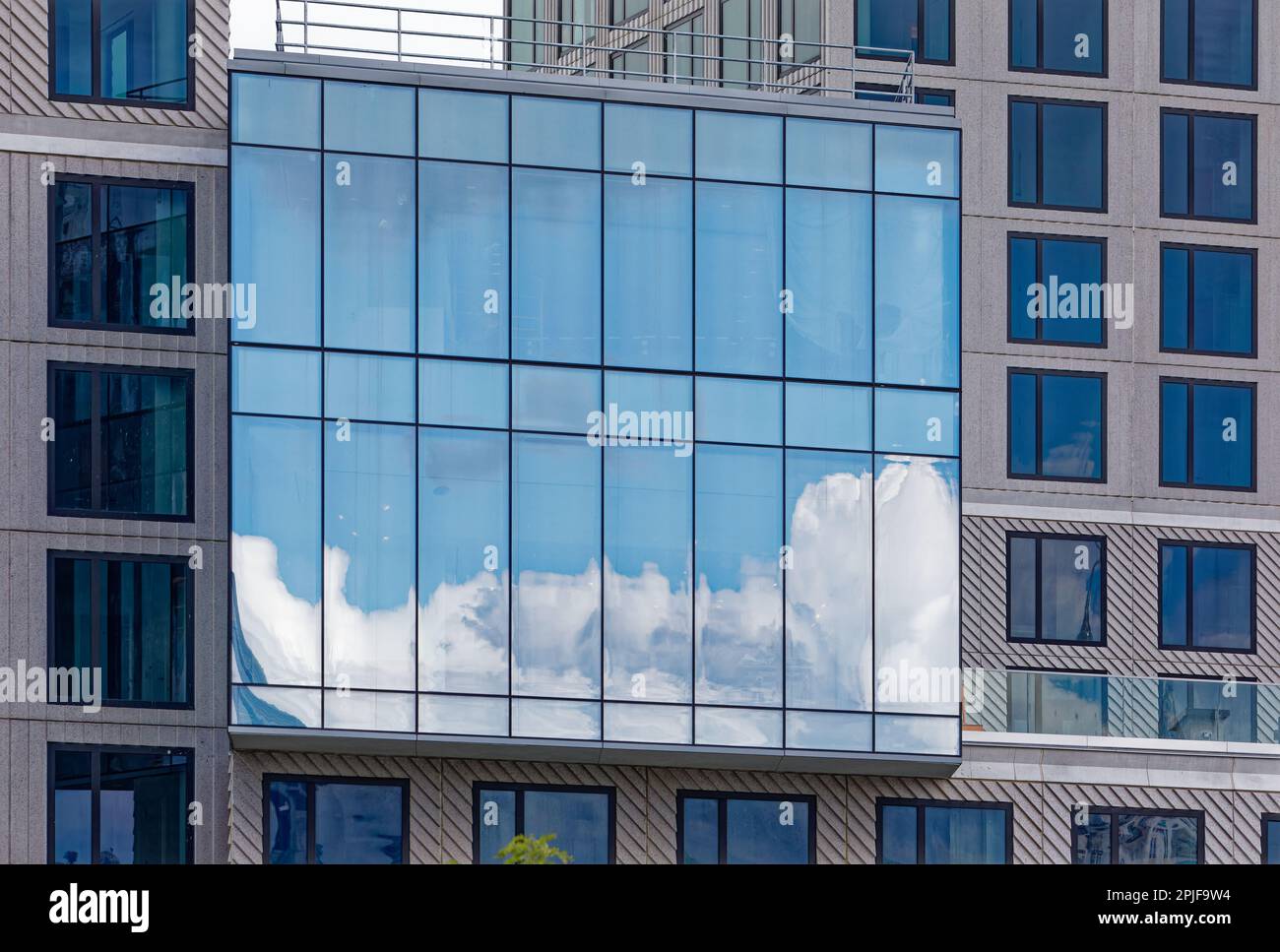 Eagle + West podium block is a two-story mirror Stock Photo - Alamy
