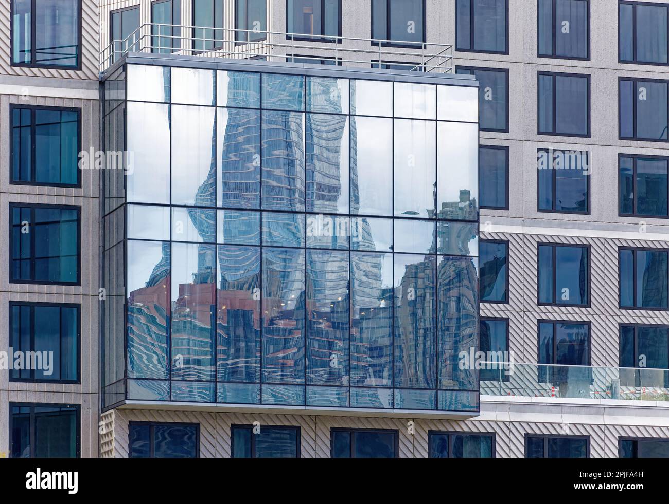 Eagle + West podium block is a two-story mirror Stock Photo - Alamy
