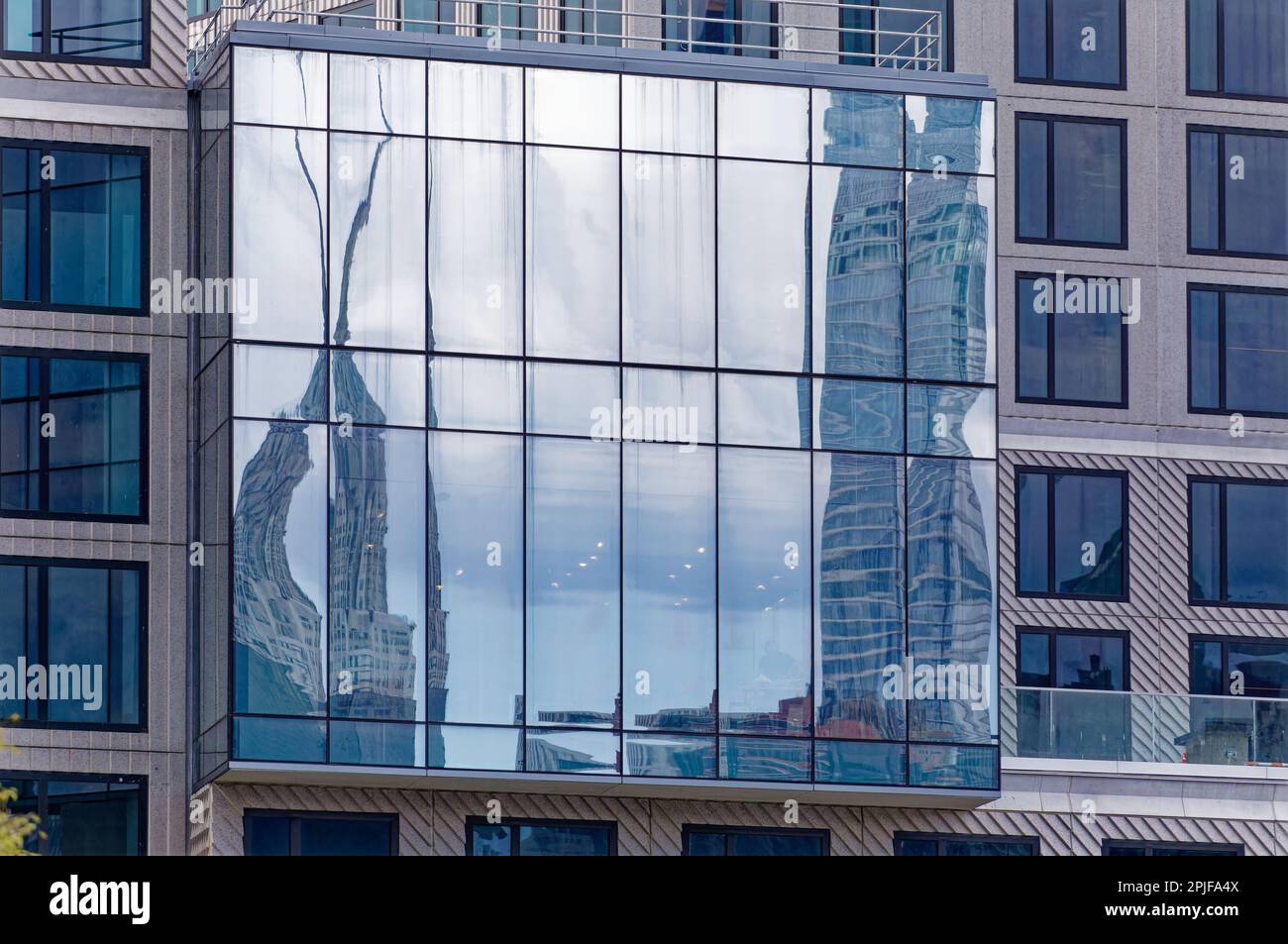 Eagle + West podium block is a two-story mirror Stock Photo - Alamy