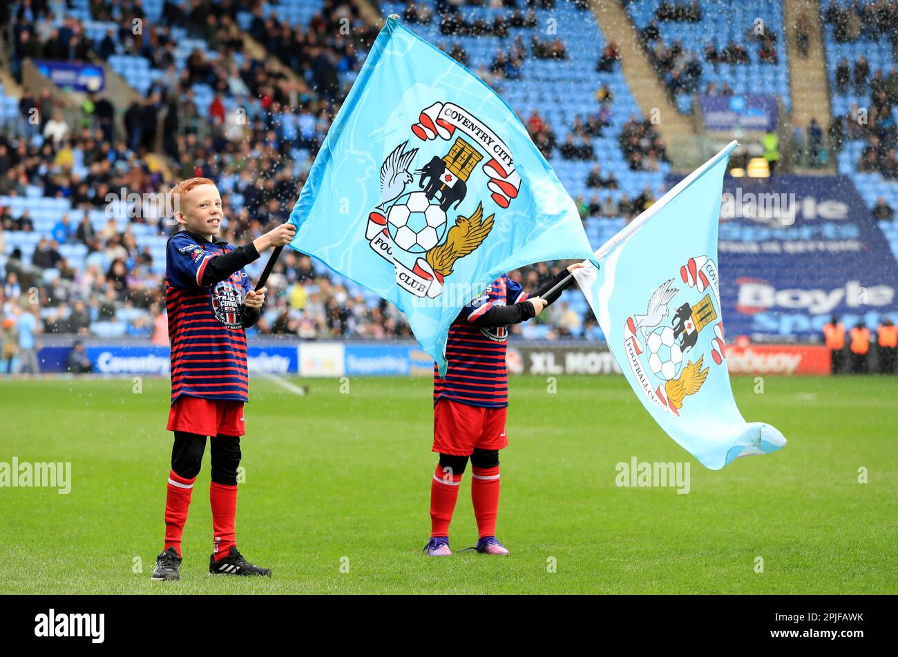 Match day flag wavers ahead of the Sky Bet Championship match at the ...