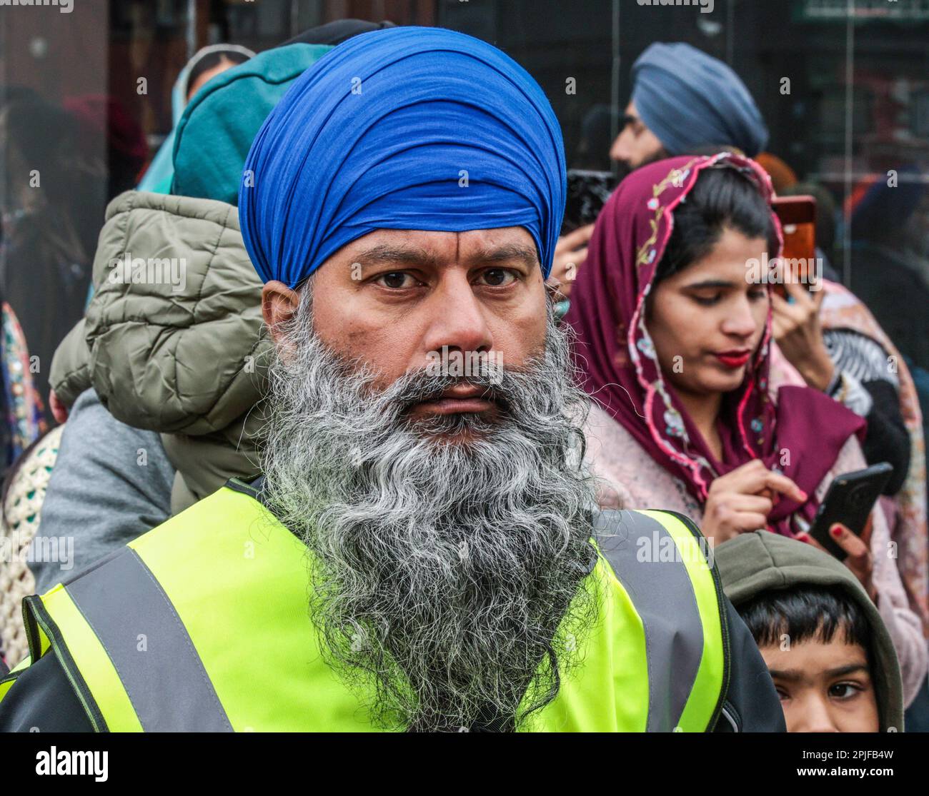 London, UK. 02nd Apr, 2023. Sikh Vaisakhi celebrates the birth of the ...
