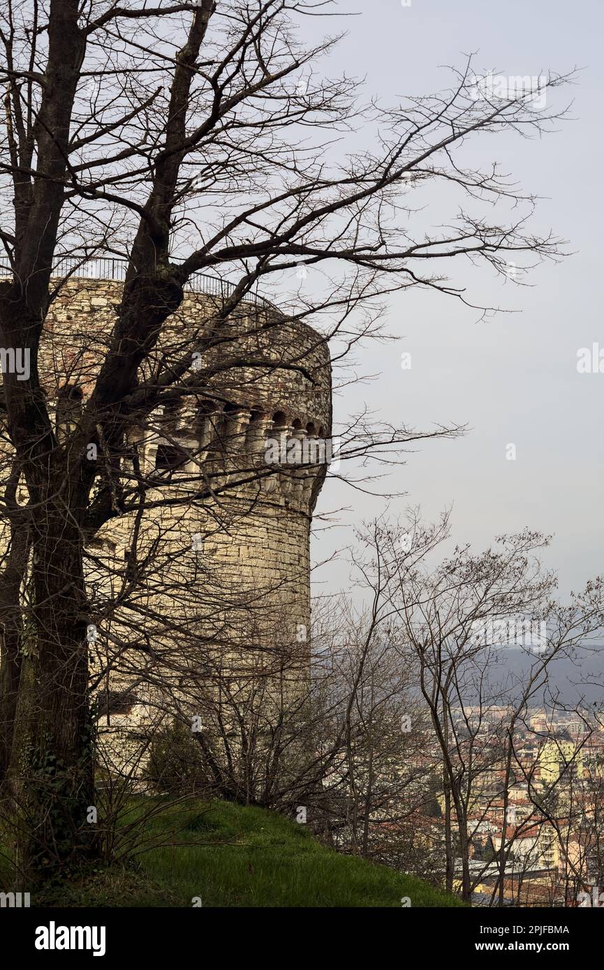 Old medieval lookout tower mountain village hi-res stock photography ...