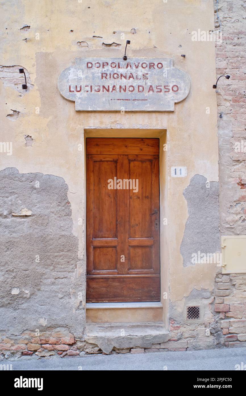 Lucignano d'Asso Montalcino, Italy - August 15 2022: View of the small ...