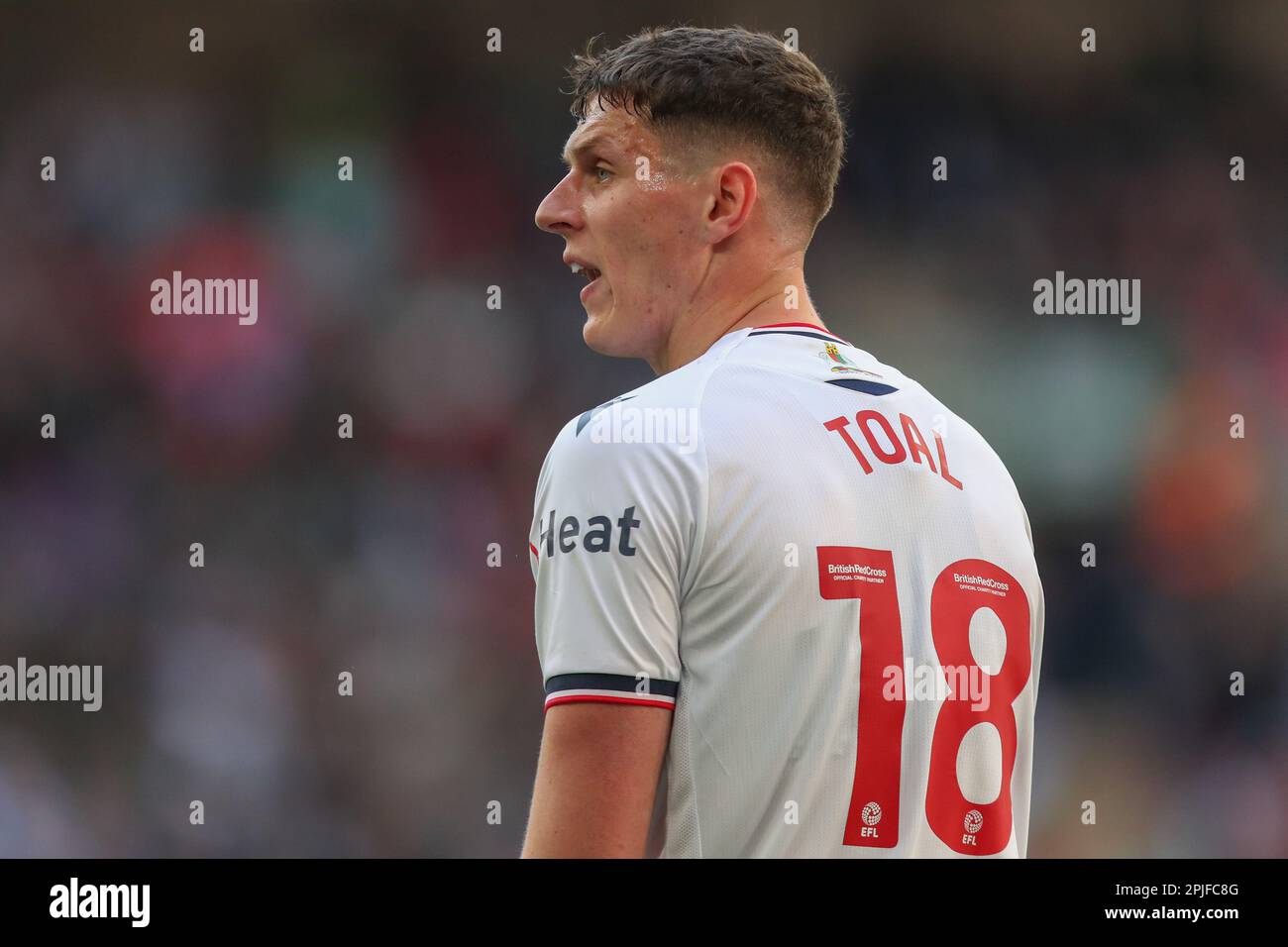 Eoin Toal #18 of Bolton Wanderers during the Papa John's Trophy Final ...