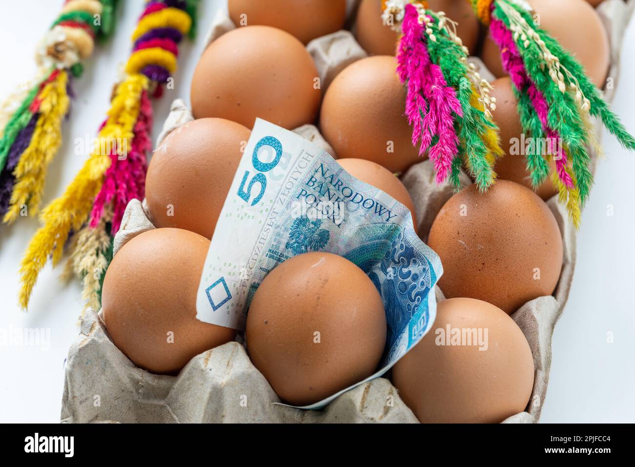 Easter holidays and the price of eggs in Poland. The concept of rising ...