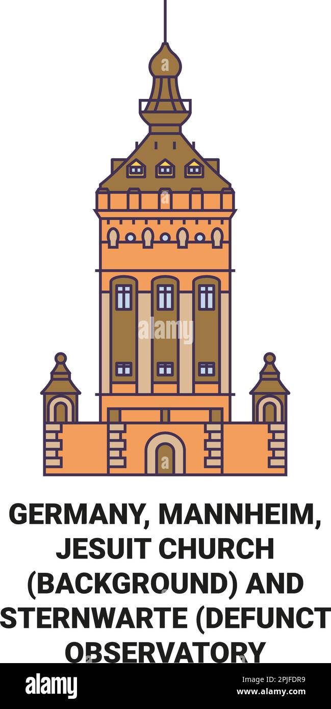 Germany, Mannheim, Jesuit Church Background And Sternwarte Defunct ...