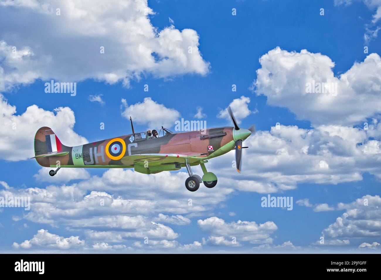 Aircraft Supermarine Spitfire V Duxford UK Stock Photo - Alamy
