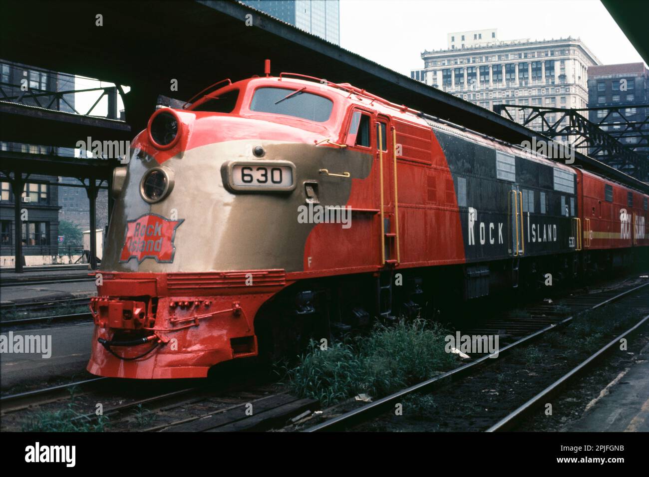 Rock Island EMD E7 locomotive Stock Photo - Alamy