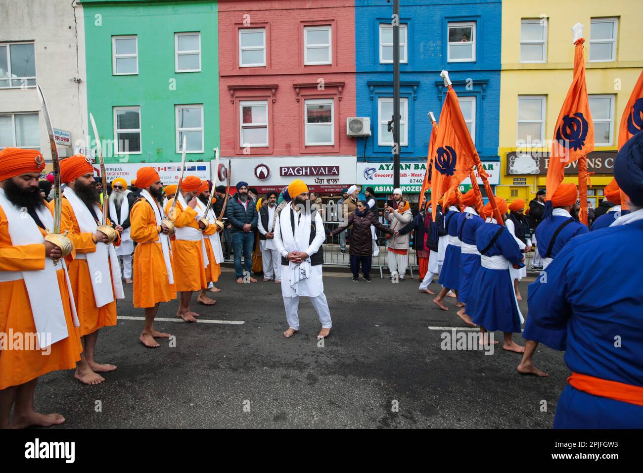 London, UK. 02nd Apr, 2023. Sikh Vaisakhi celebrates the birth of the ...