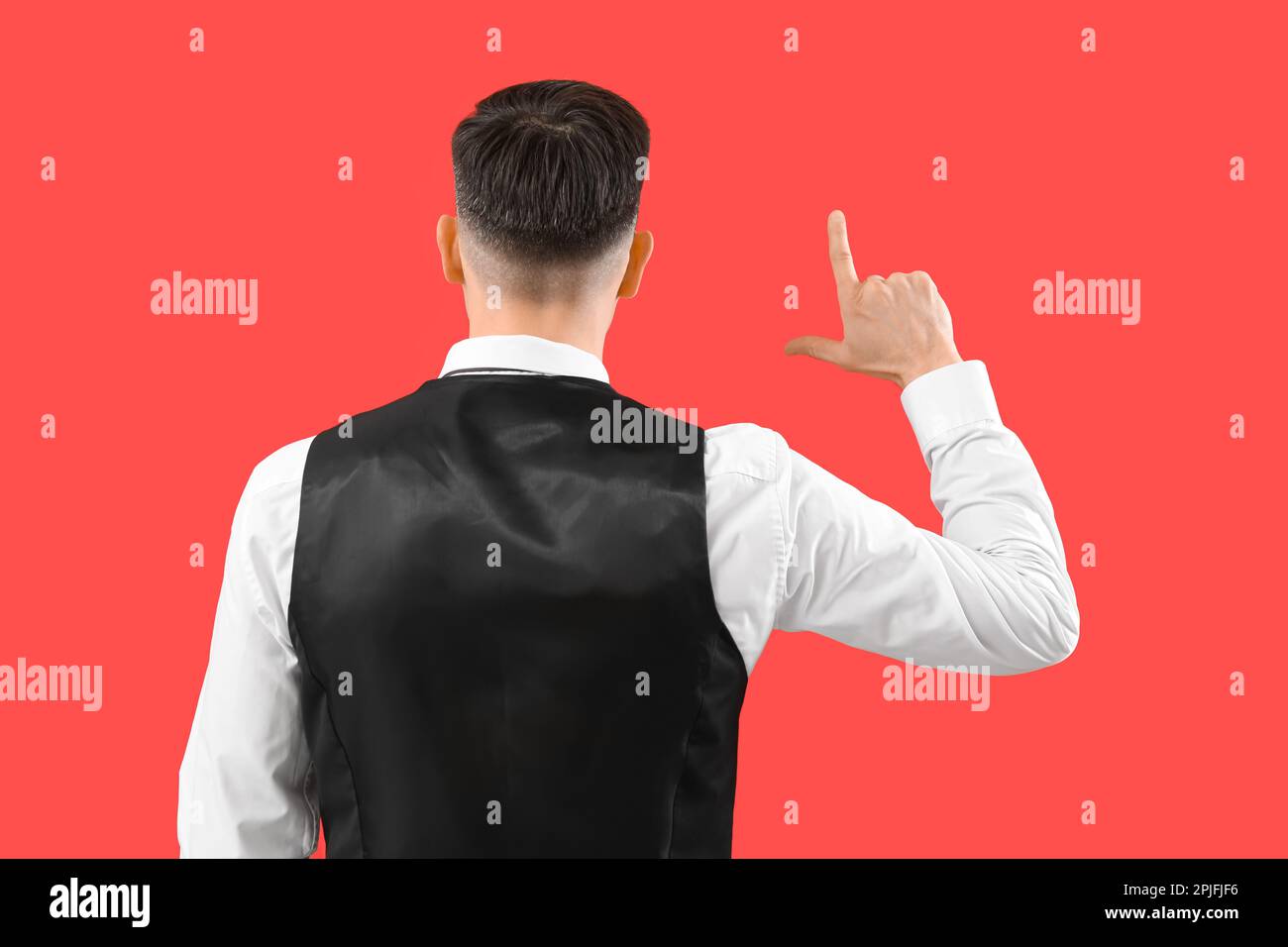 Back view handsome funny caucasian hi-res stock photography and images ...