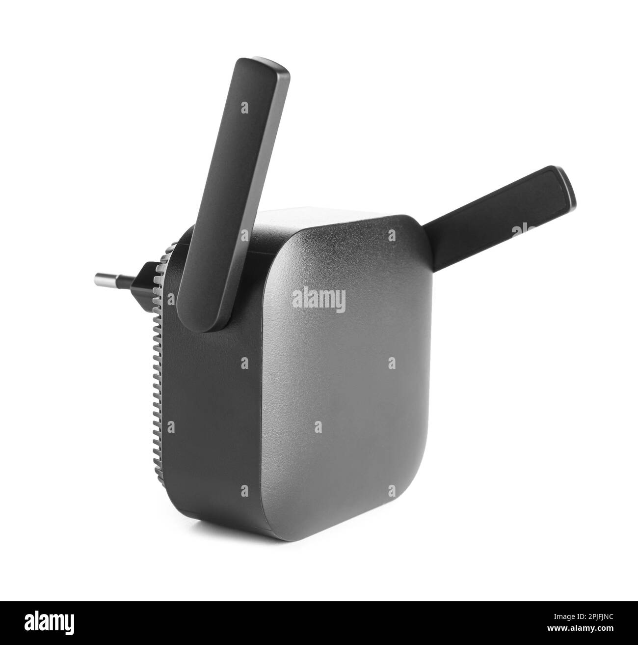 Black WiFi repeater isolated on white background Stock Photo - Alamy