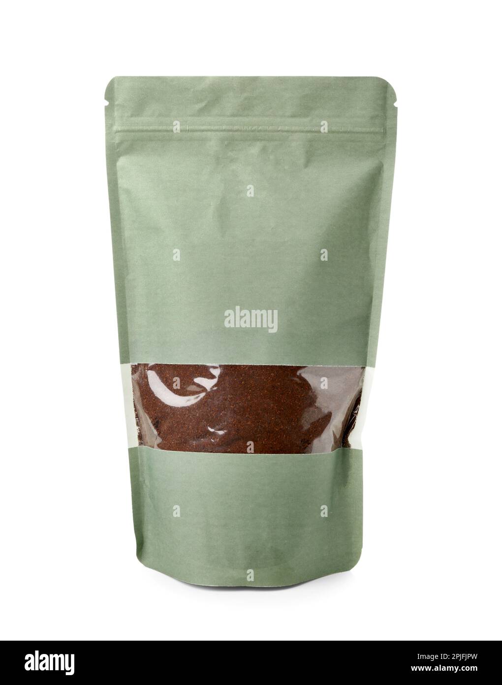 Package of coffee powder isolated on white background Stock Photo - Alamy