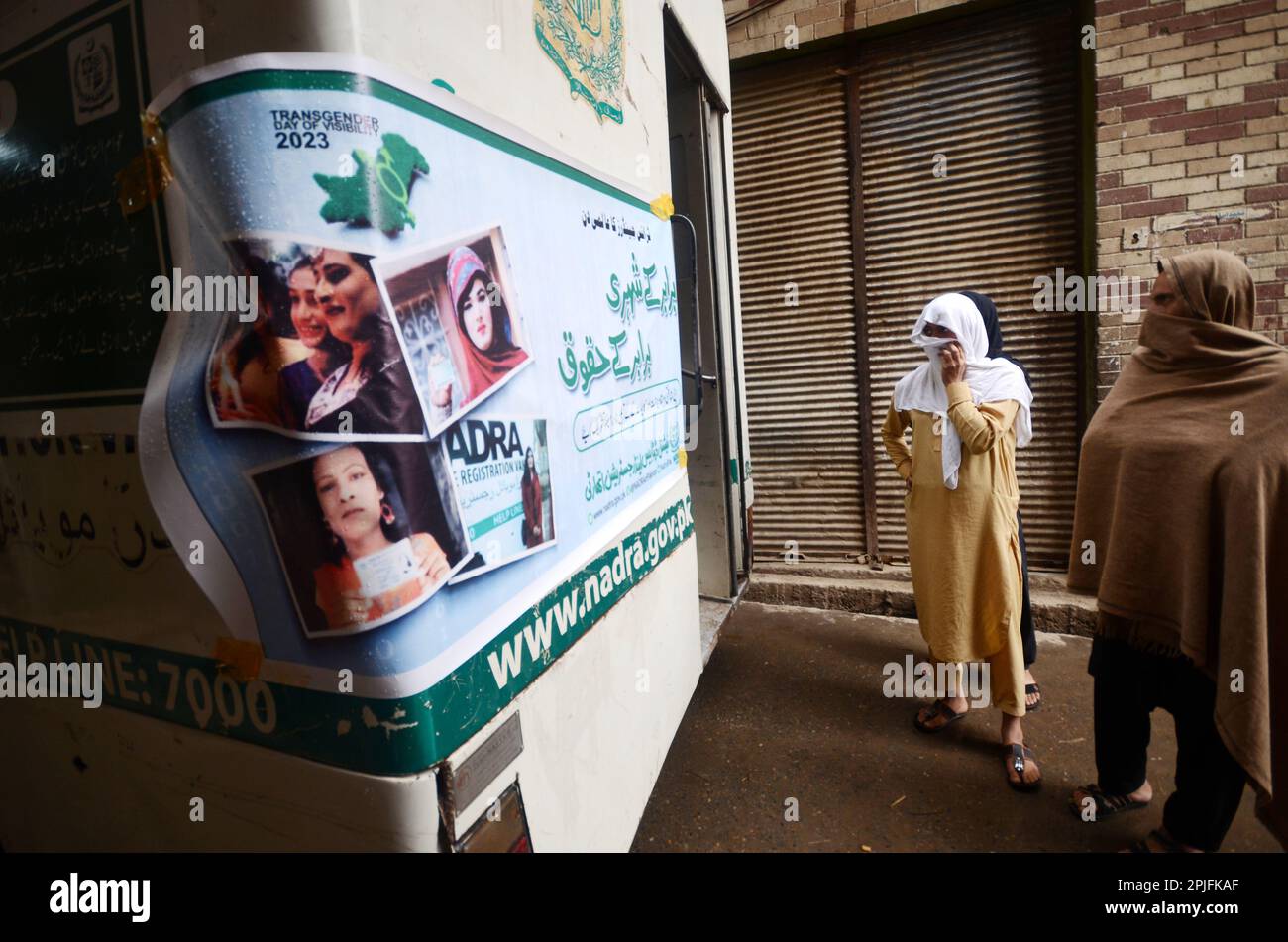 Peshawar, Pakistan. 31st Mar, 2023. Card registration of transgenders ...