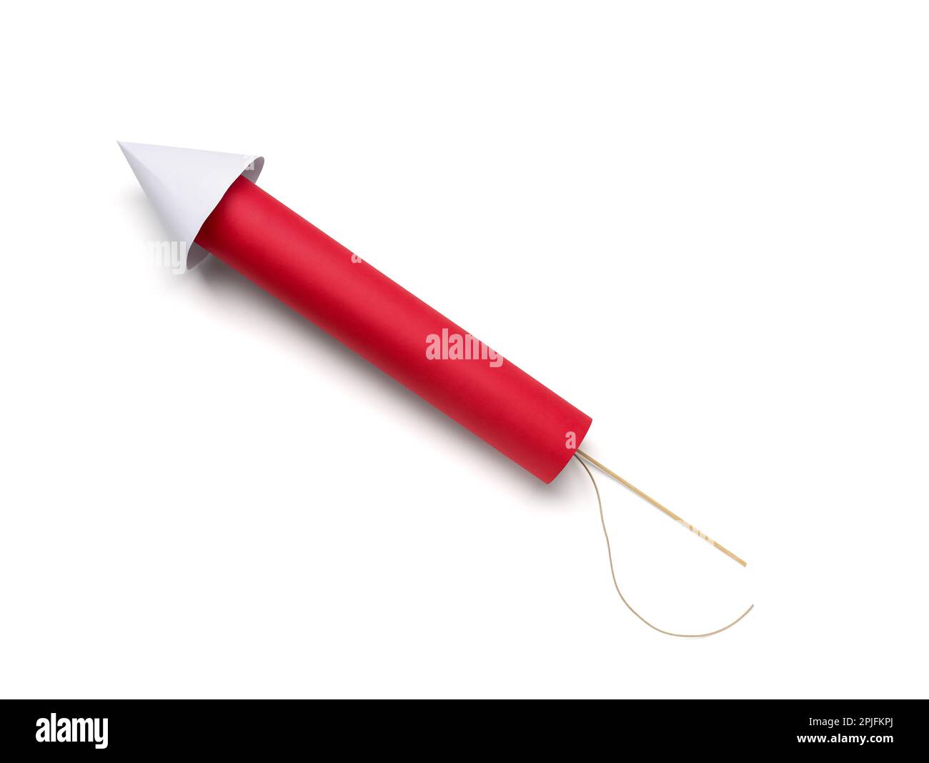 Firework rocket for Independence Day on white background Stock Photo ...