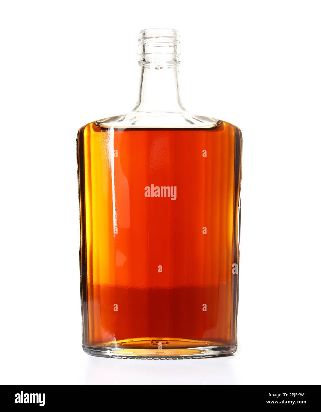 Bottle of rum on white background Stock Photo - Alamy