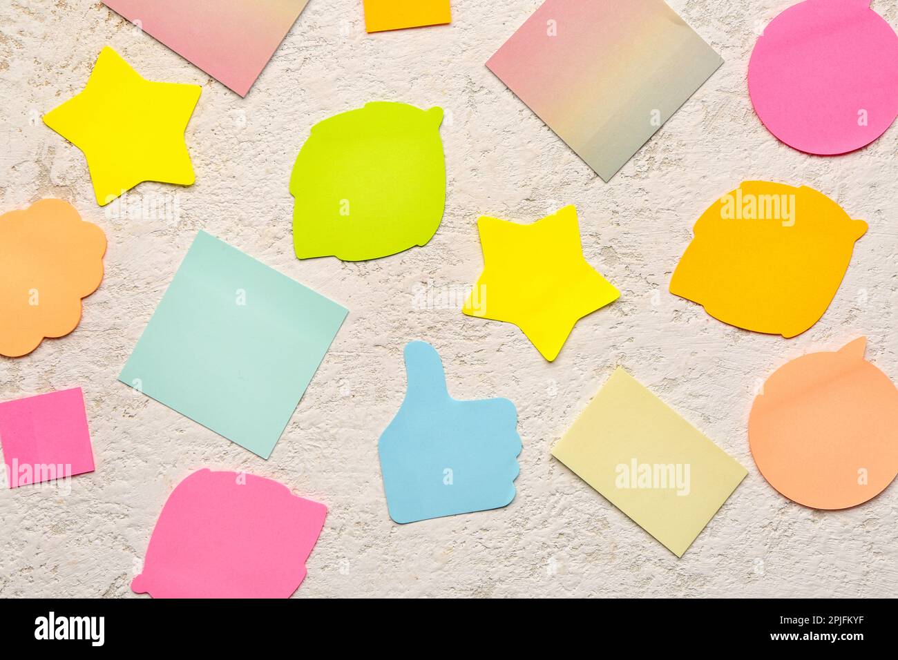 Colorful sticky notes on grunge background Stock Photo - Alamy