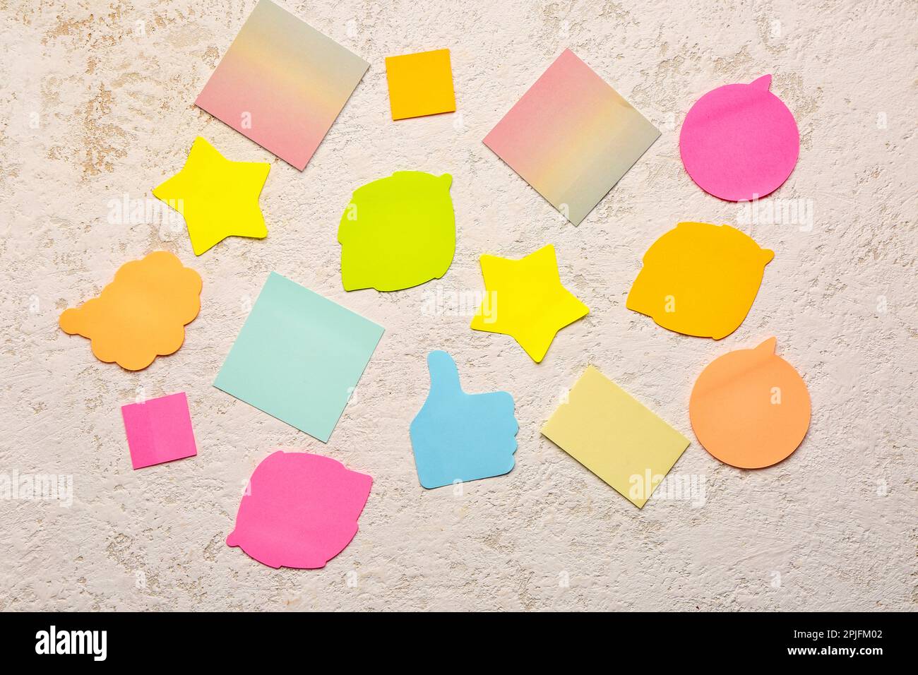 Colorful sticky notes on grunge background Stock Photo - Alamy