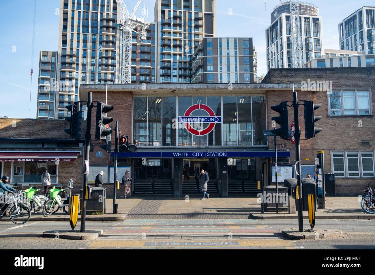 London- February 2023: White City Station London Underground in ...
