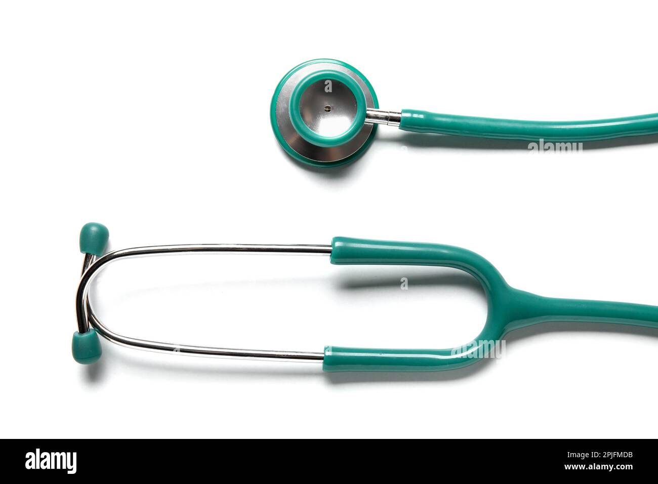 Modern stethoscope isolated on white Stock Photo - Alamy