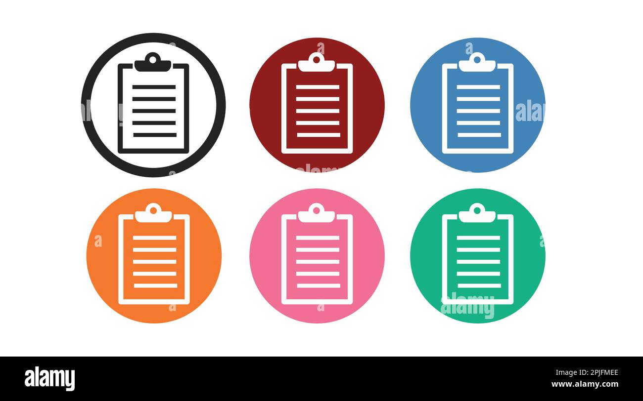 Check List Icon Set. Vector isolated editable black and white ...