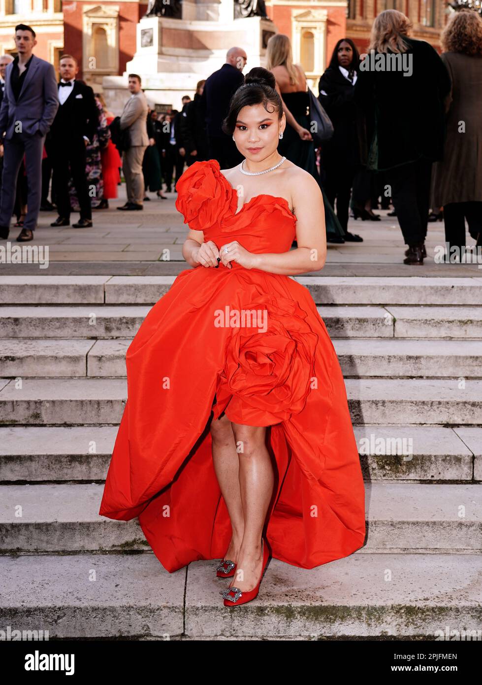 Mei Mac attending the Olivier Awards at the Royal Albert Hall, London. Picture date: Sunday ...