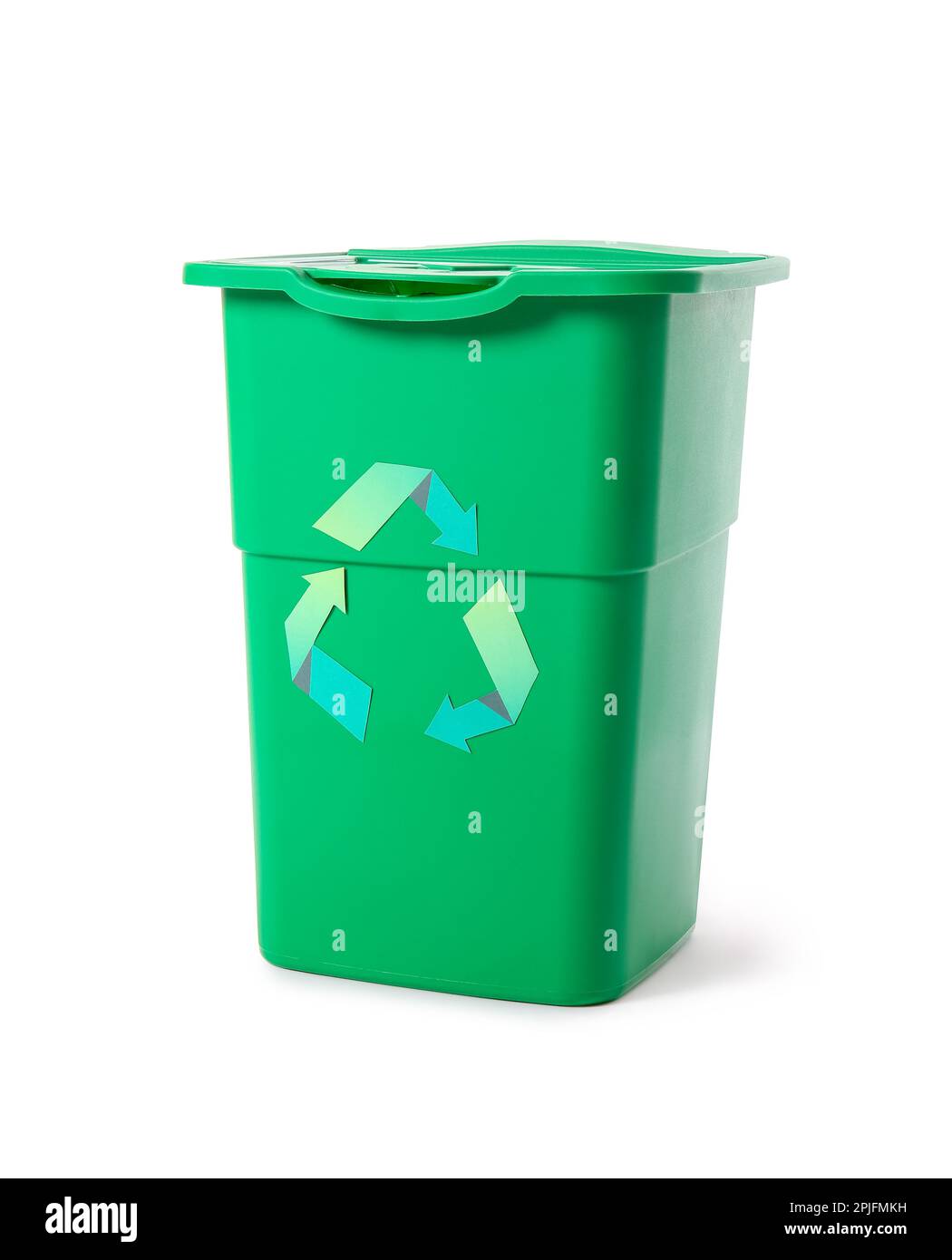 Green container for garbage isolated on white. Recycling concept Stock ...