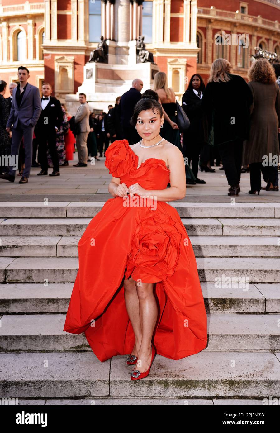 Mei Mac attending the Olivier Awards at the Royal Albert Hall, London ...