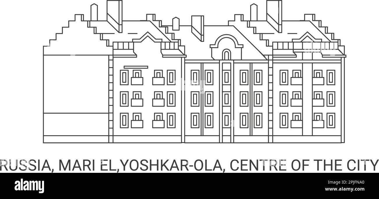 Russia, Mari El,Yoshkarola, Centre Of The City, travel landmark vector ...